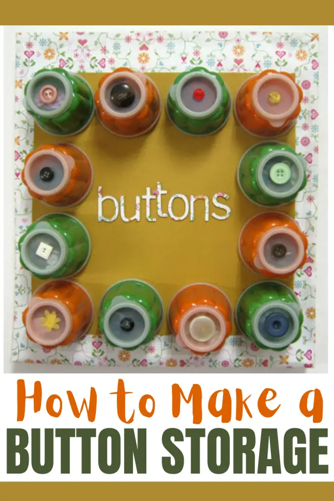 How to make a DIY button storage idea
