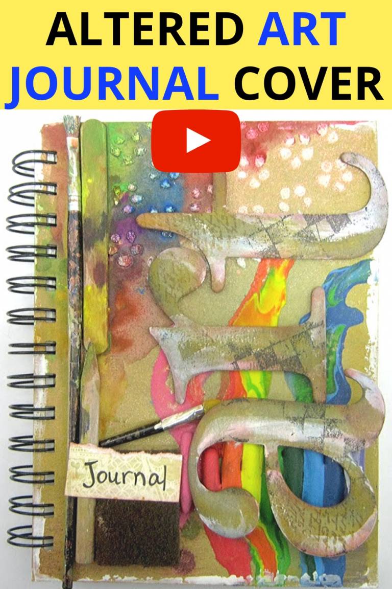 How to alter an art journal cover with mixed media techniques