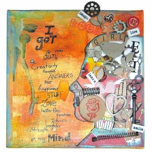 How to make a beautiful mixed media collage on canvas