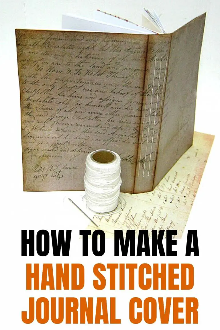 How to create a hand stitched journal cover tutorial