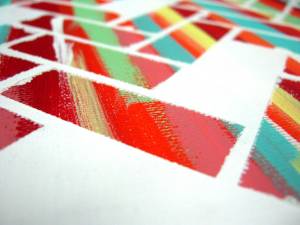 How to make a herringbone pattern mixed media canvas