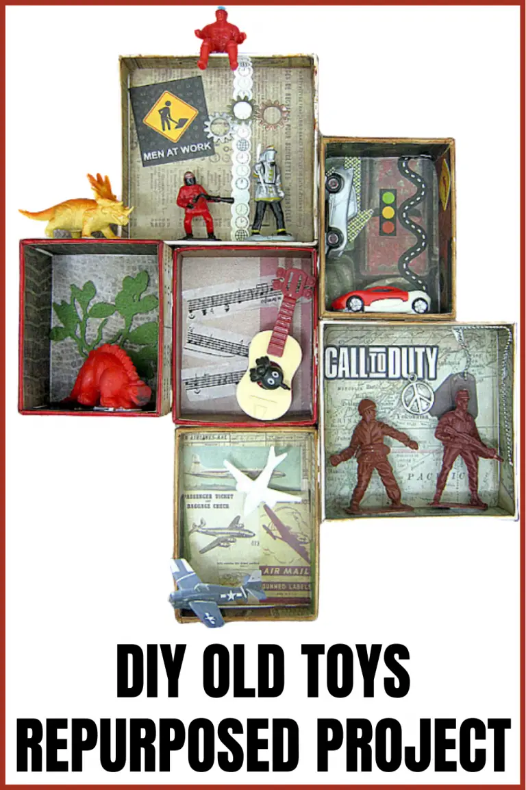 DIY old toys repurposed project to hang on your wall
