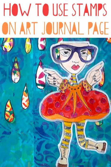 How to use stamping techniques on art journal pages