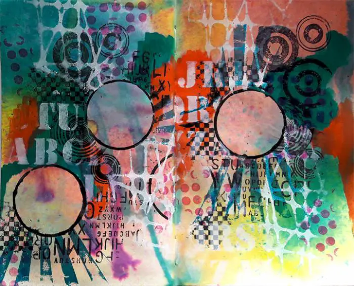 How to make layers on art journal pages with easy techniques