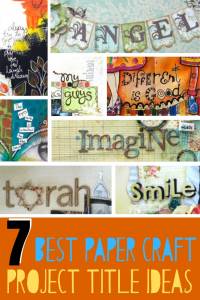 How to add a title to any paper craft project you make