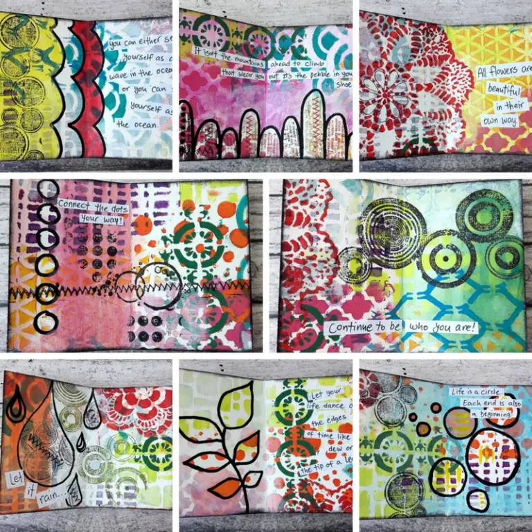 How to make an inspiration mini book with lots of patterns and colors