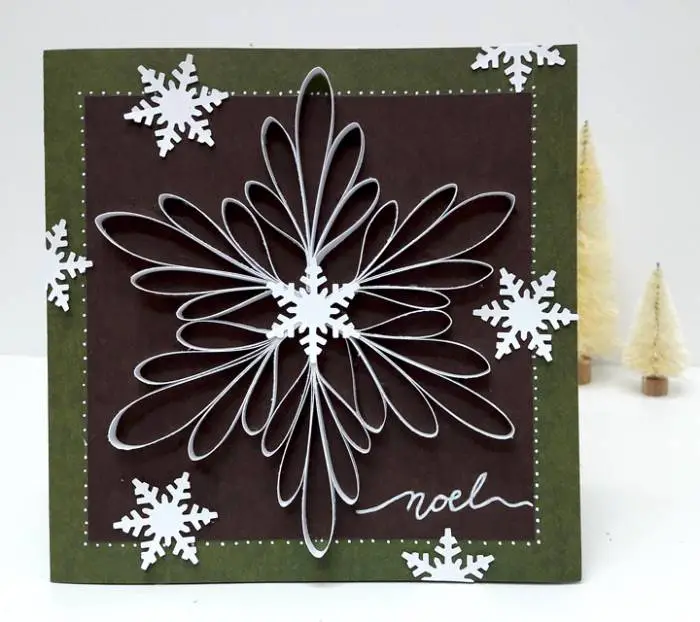 How to make two easy handmade snowflakes cards