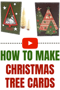 How to make two Christmas tree cards video tutorial