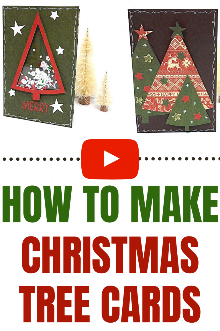 How to make two Christmas tree cards video tutorial